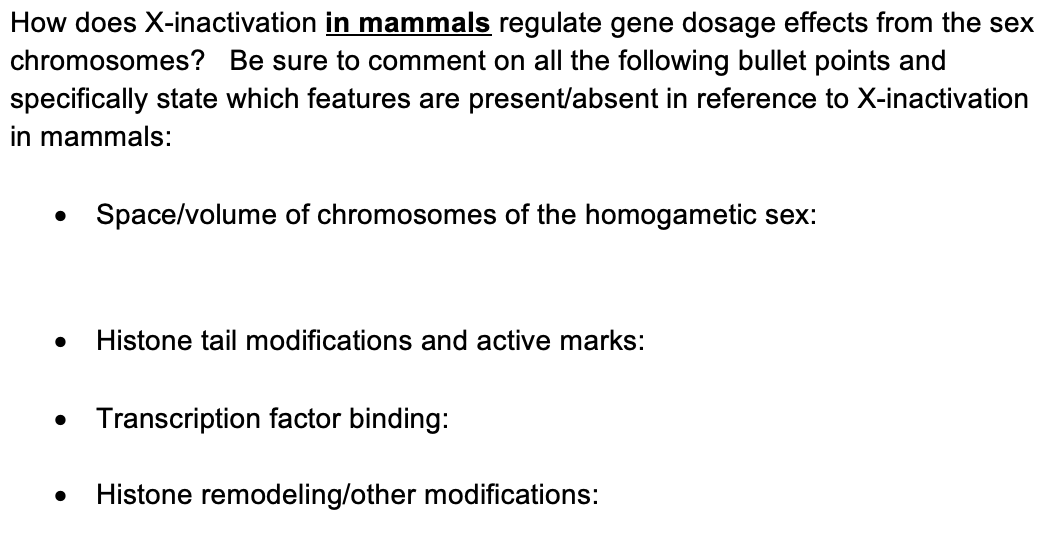 Solved How does X-inactivation in mammals regulate gene | Chegg.com