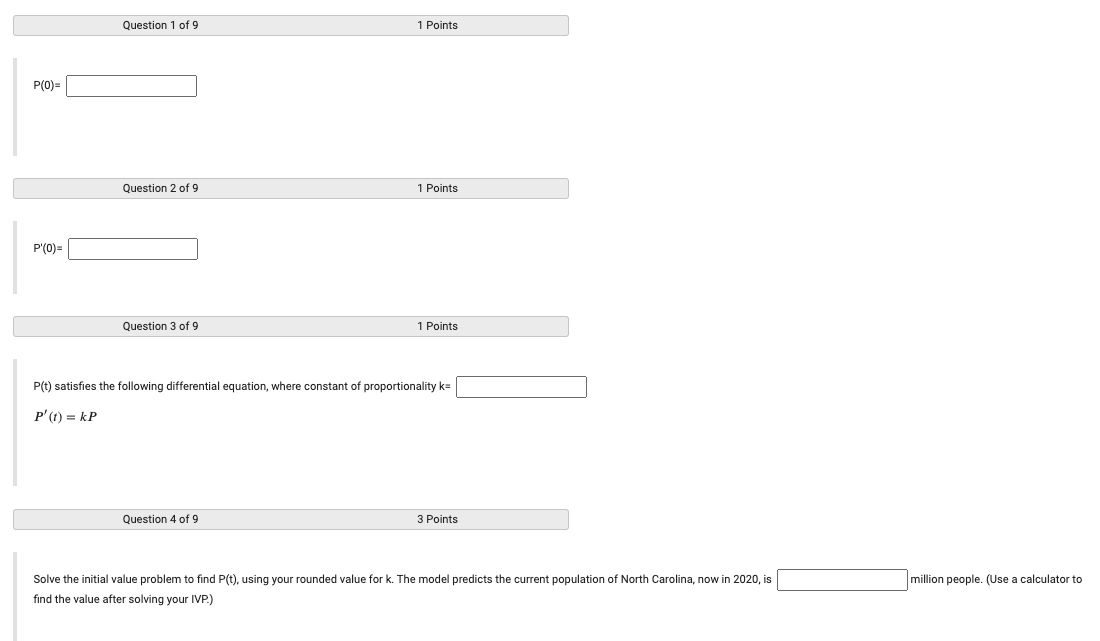 Solved Modeling 1 Let P T Represent The Population Of