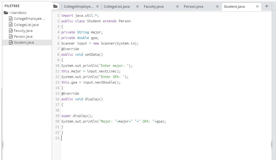 All code is in Java Using Cengage Checking I have | Chegg.com