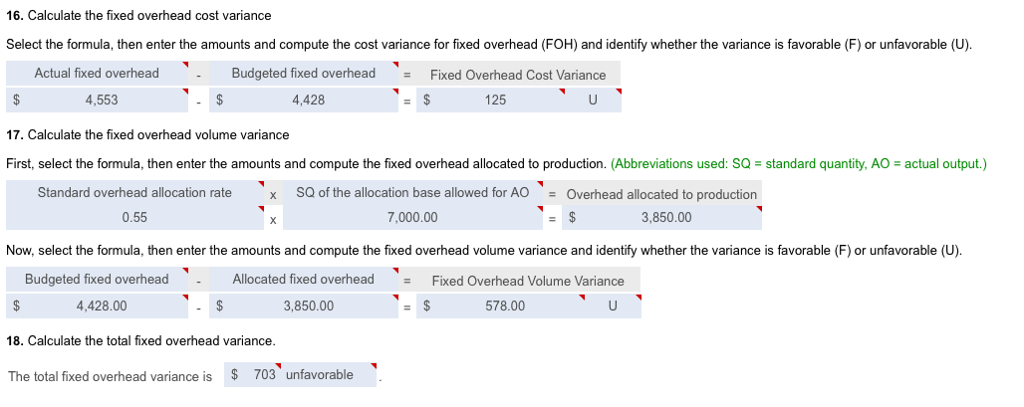 13. Calculate the variable overhead cost variance | Chegg.com