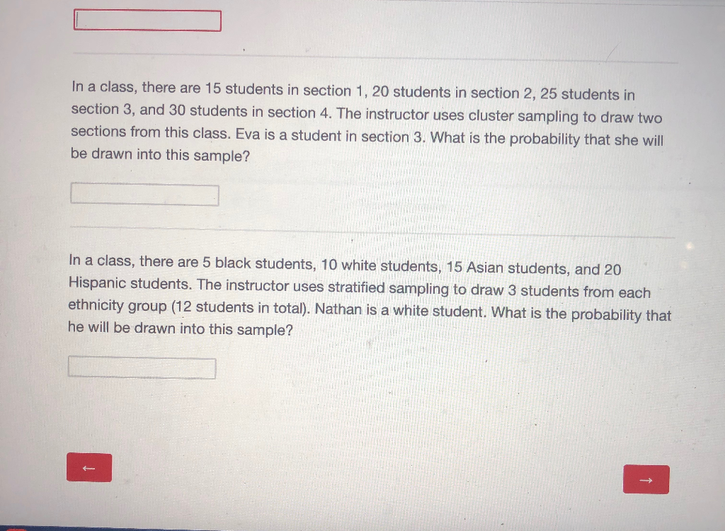Solved In a class, there are 15 students in section 1, 20 | Chegg.com