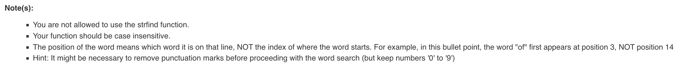 Solved Function: another WordSearch Input(s): (char) a | Chegg.com