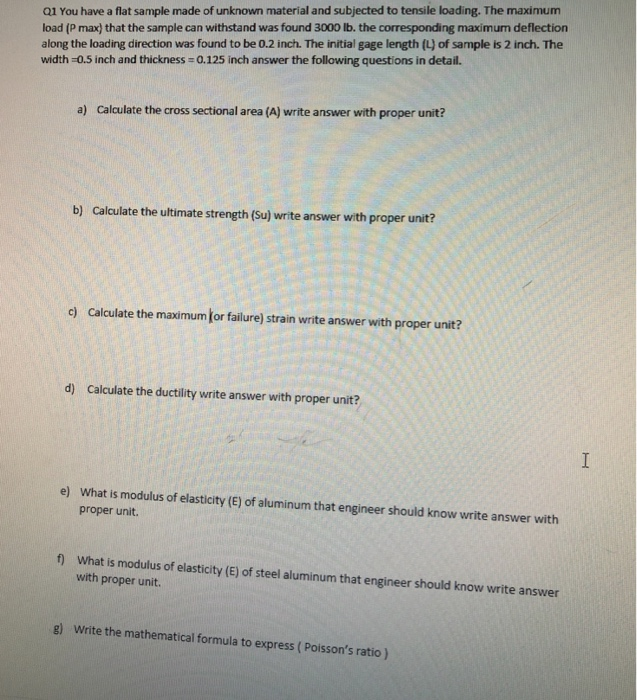 Solved Q1 You have a flat sample made of unknown material | Chegg.com