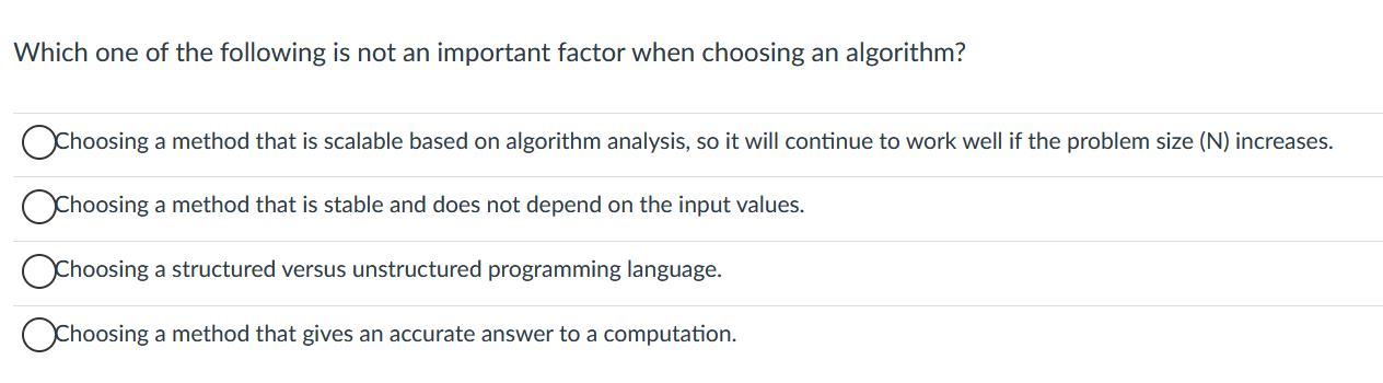 Solved Which one of the following is not an important factor | Chegg.com