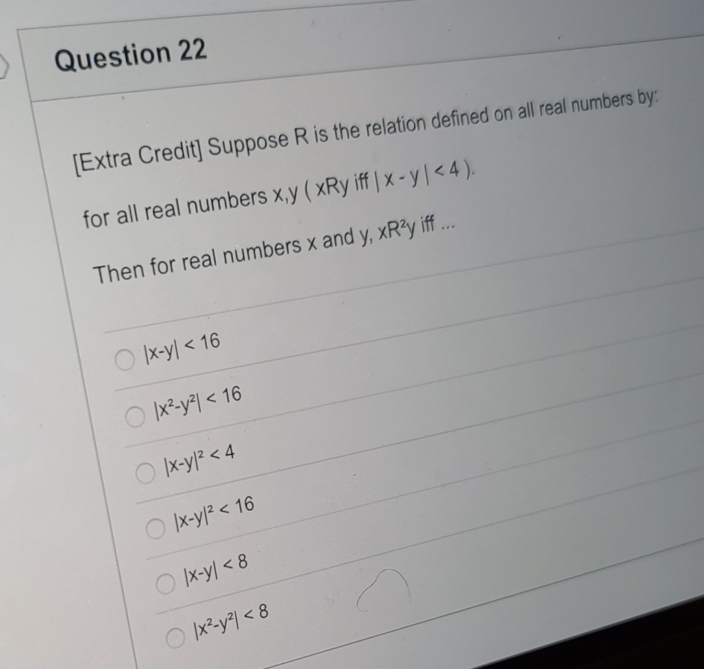 Solved Question 22 [Extra Credit] Suppose R is the relation | Chegg.com