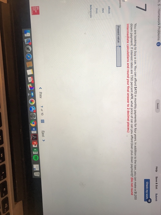Solved h. 5 Homework Problems Help Save & Exit Submit 10 You | Chegg.com
