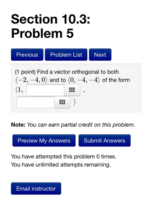 Solved Find a vector orthogonal to both (-2, -4, 0) and to | Chegg.com
