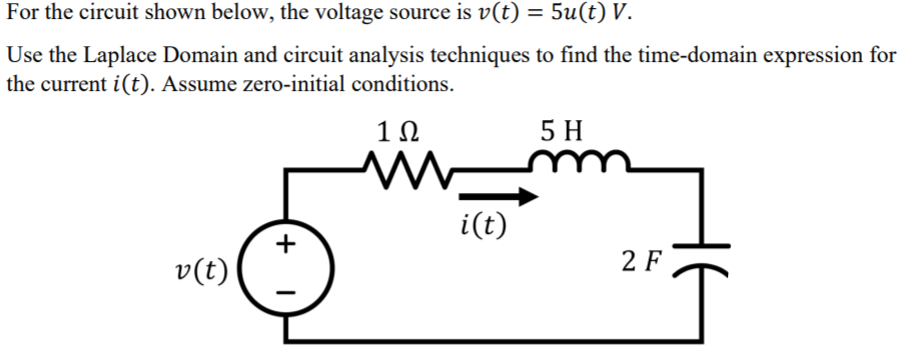 Solved For the circuit shown below, the voltage source is | Chegg.com
