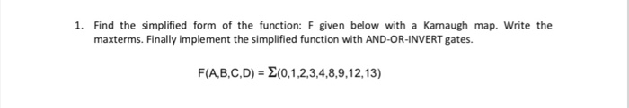 Solved 1. Find the simplified form of the function: F given | Chegg.com
