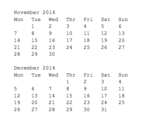 Solved Implementing a calendar function in C++. We can't use | Chegg.com