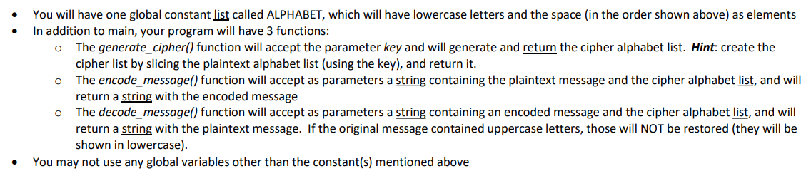 Solved Lab description: You will create a simple Caesar | Chegg.com