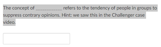 Solved The concept of ____ refers to the tendency of people | Chegg.com