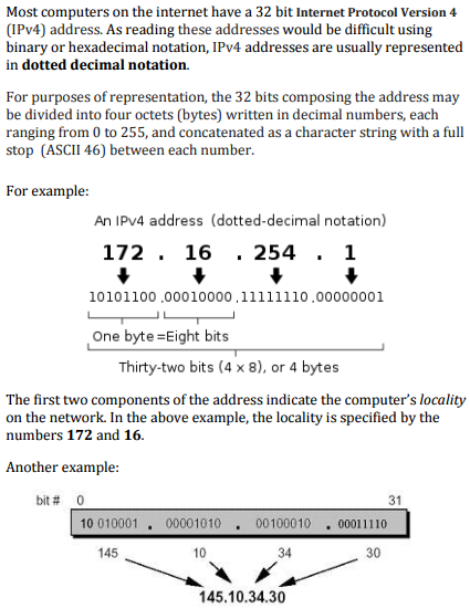 Most computers on the internet have a 32 bit Internet | Chegg.com