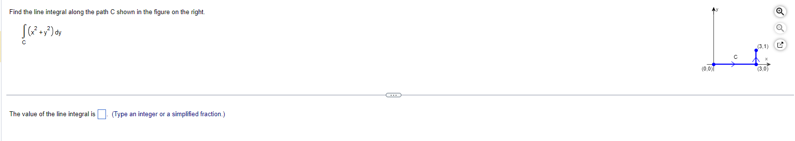 Solved Find the line integral along the path C shown in the | Chegg.com