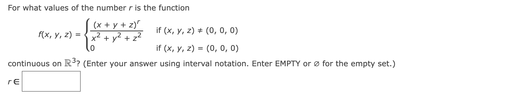 Solved For what values of the number r is the function | Chegg.com