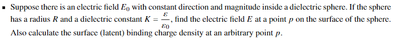 Solved Suppose there is an electric field E0 with constant | Chegg.com