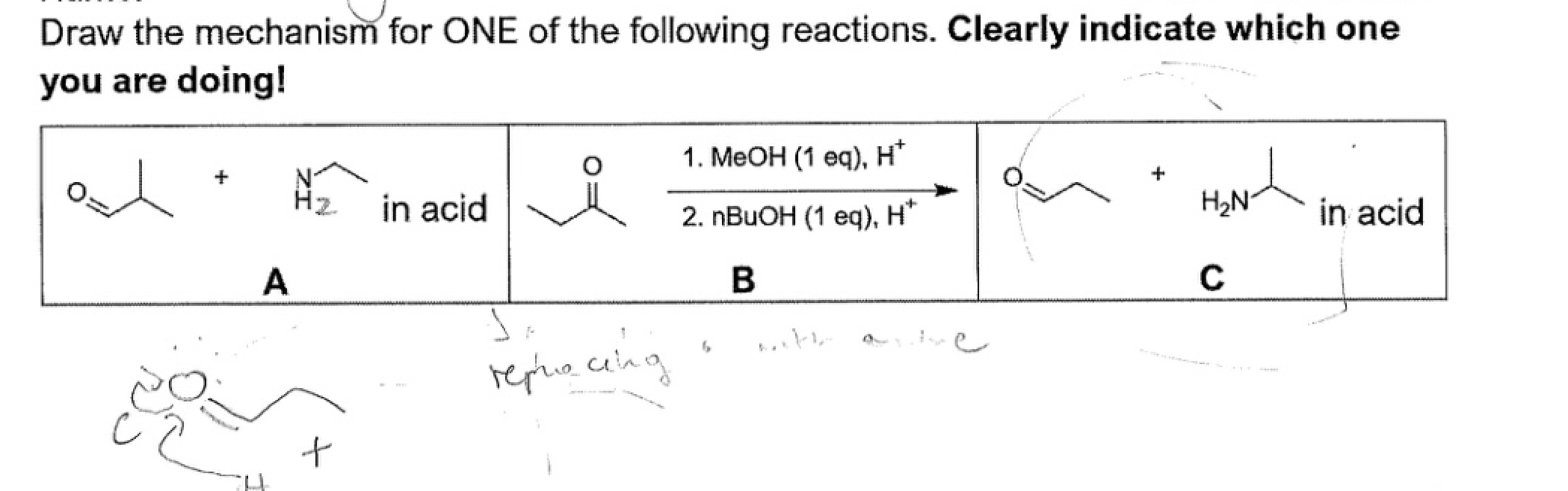 Solved Draw the mechanism for ONE of the following | Chegg.com