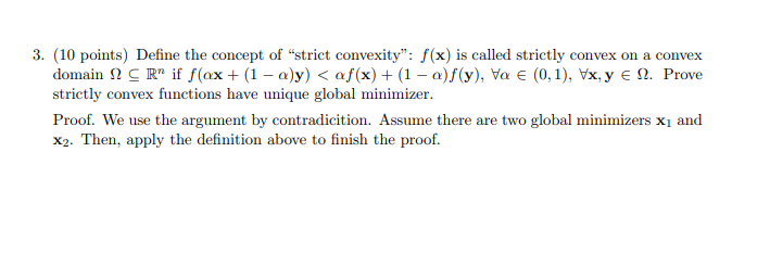 Solved 3. (10 points) Define the concept of "strict | Chegg.com