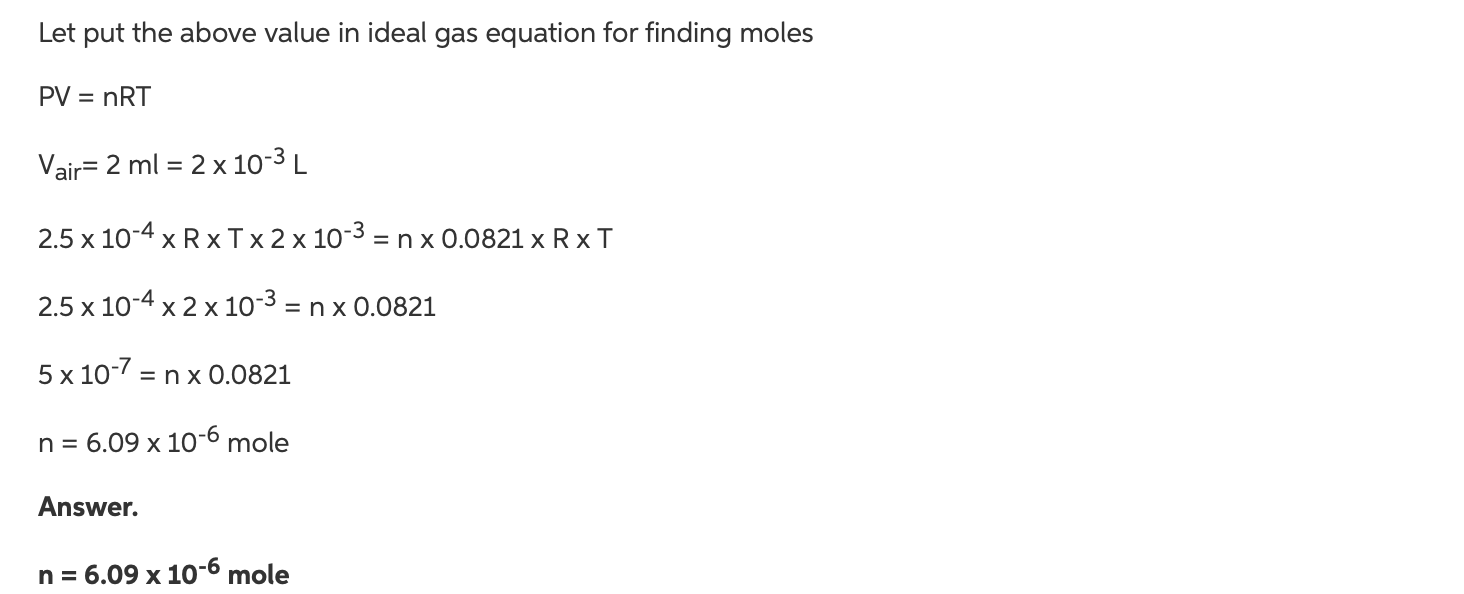 Solved Why does 0.0821 show in the calculation if there is a | Chegg.com