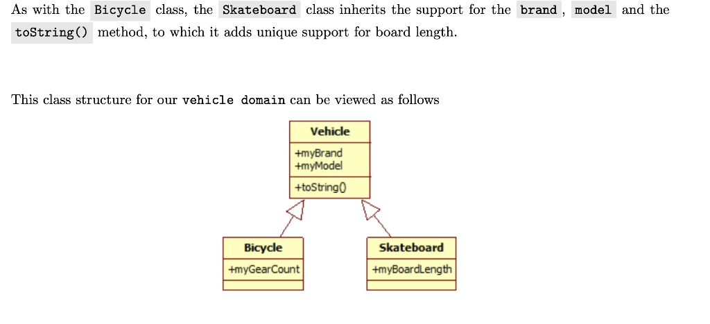 Solved 2 Vehicle Hierarchy In the vehicle domain, we could | Chegg.com
