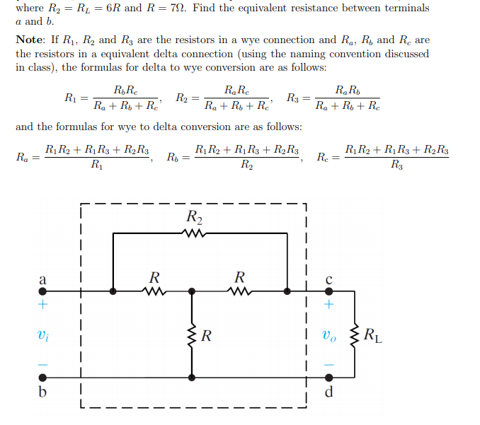 Solved where R2 = RL 6R and R = 72. Find the equivalent | Chegg.com