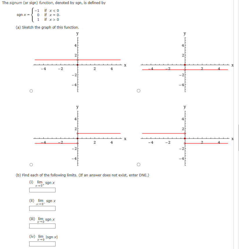 Solved sgnx=⎩⎨⎧−101 if x 0 (a) Sketch the | Chegg.com