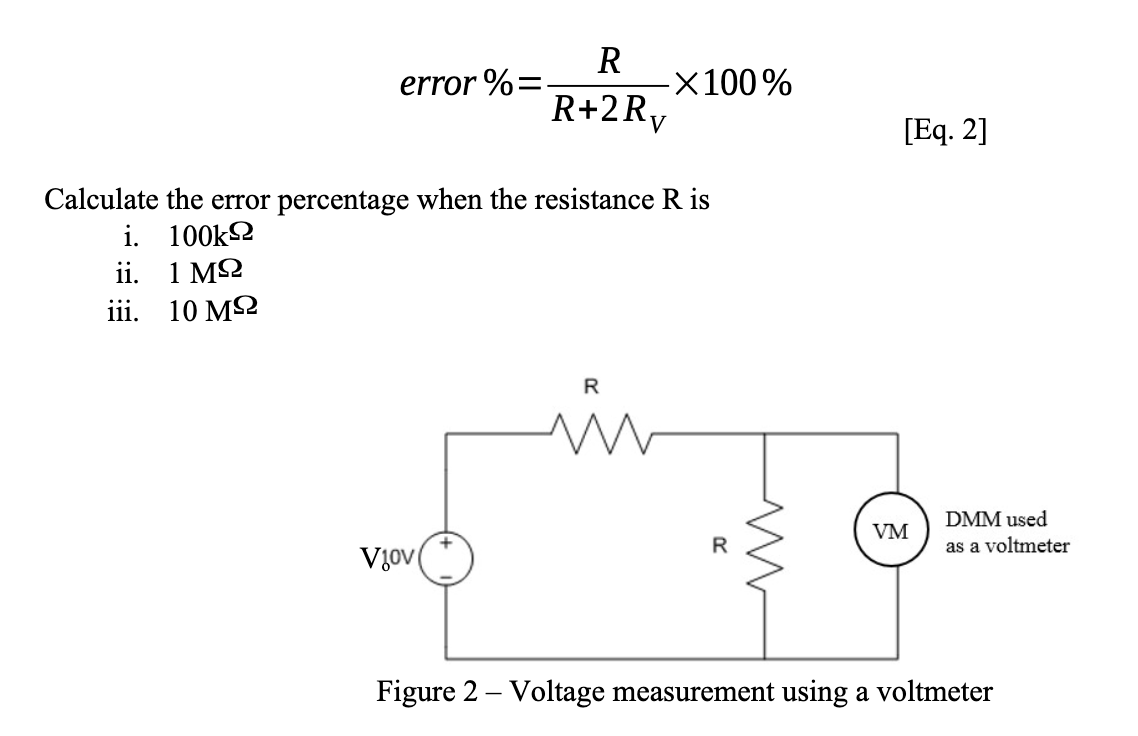 Solved Evaluate the disturbance induced by the voltmeter | Chegg.com