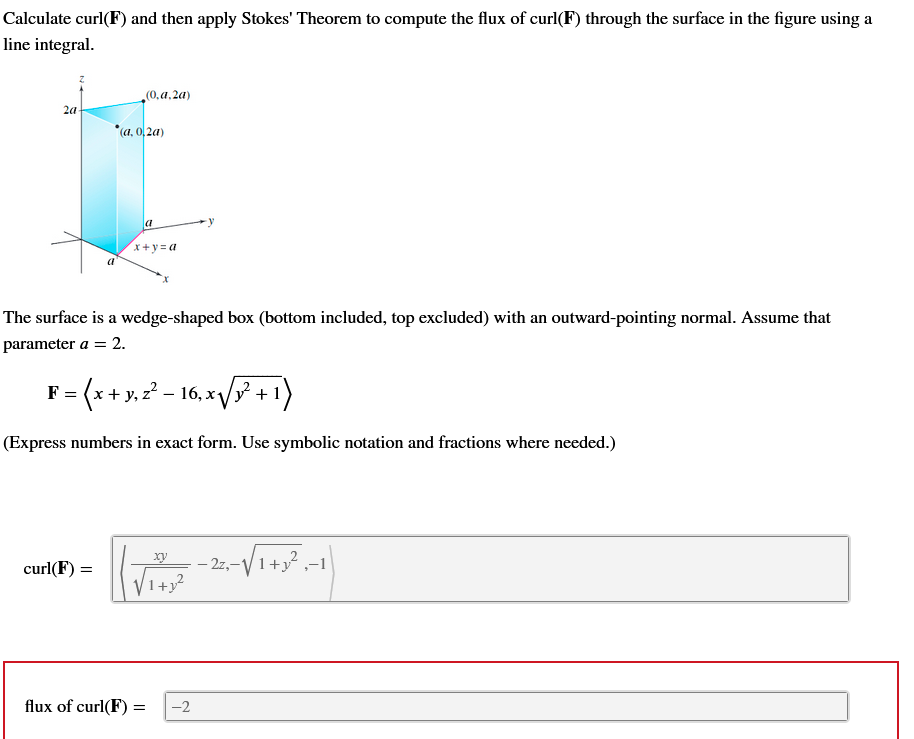 Solved Calculate curl(𝐅) and then apply Stokes' Theorem to | Chegg.com