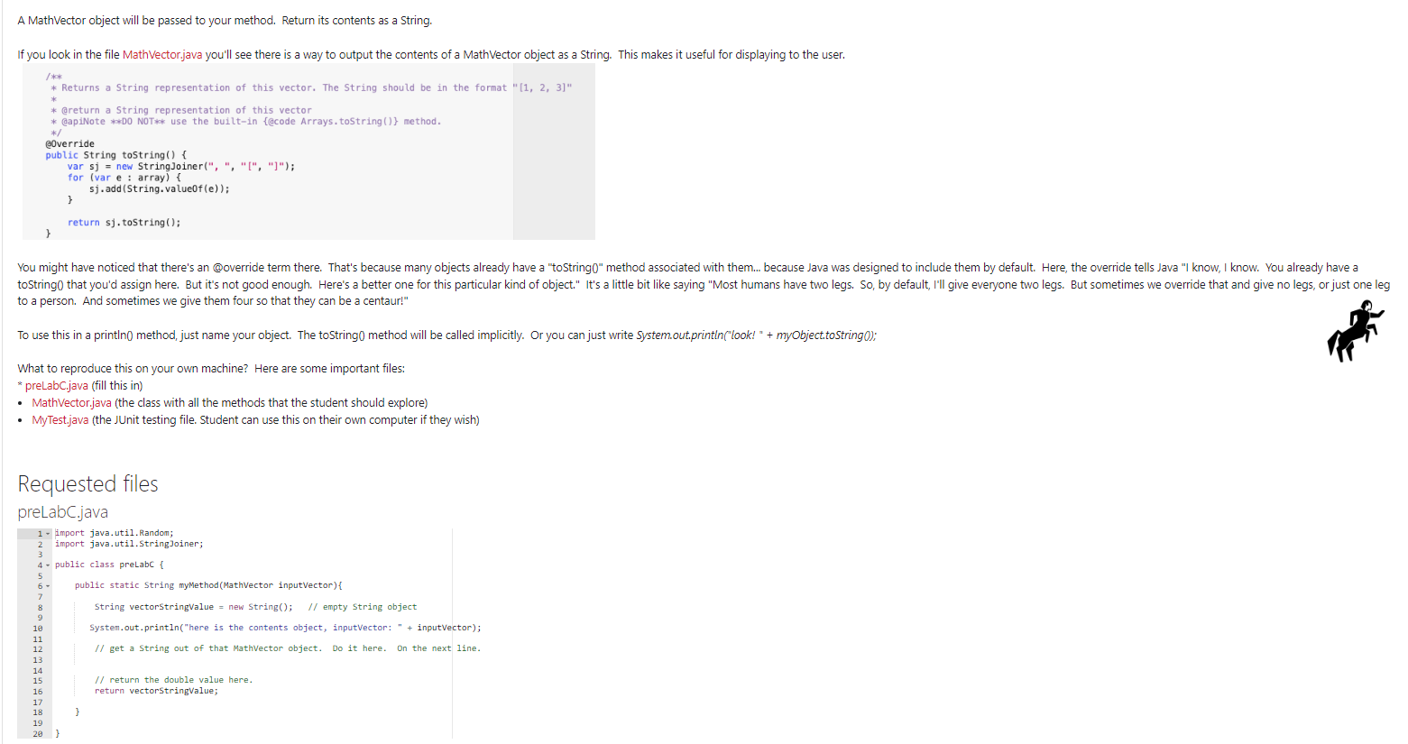Solved A MathVector object will be passed to your method. | Chegg.com