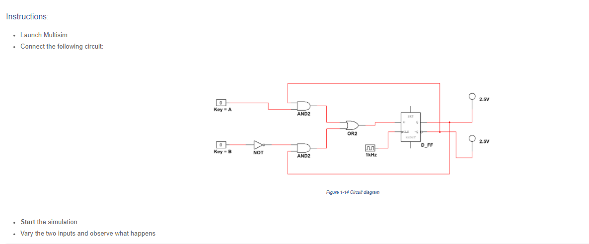 Solved Instructions: • Launch Multisim • Connect the | Chegg.com