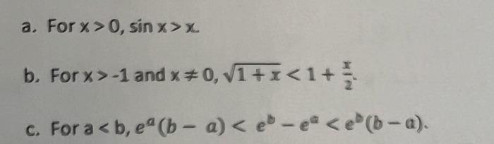 Solved use mean value theorem and problem solving to show | Chegg.com