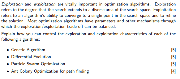 Solved Exploration and exploitation are vitally important in | Chegg.com