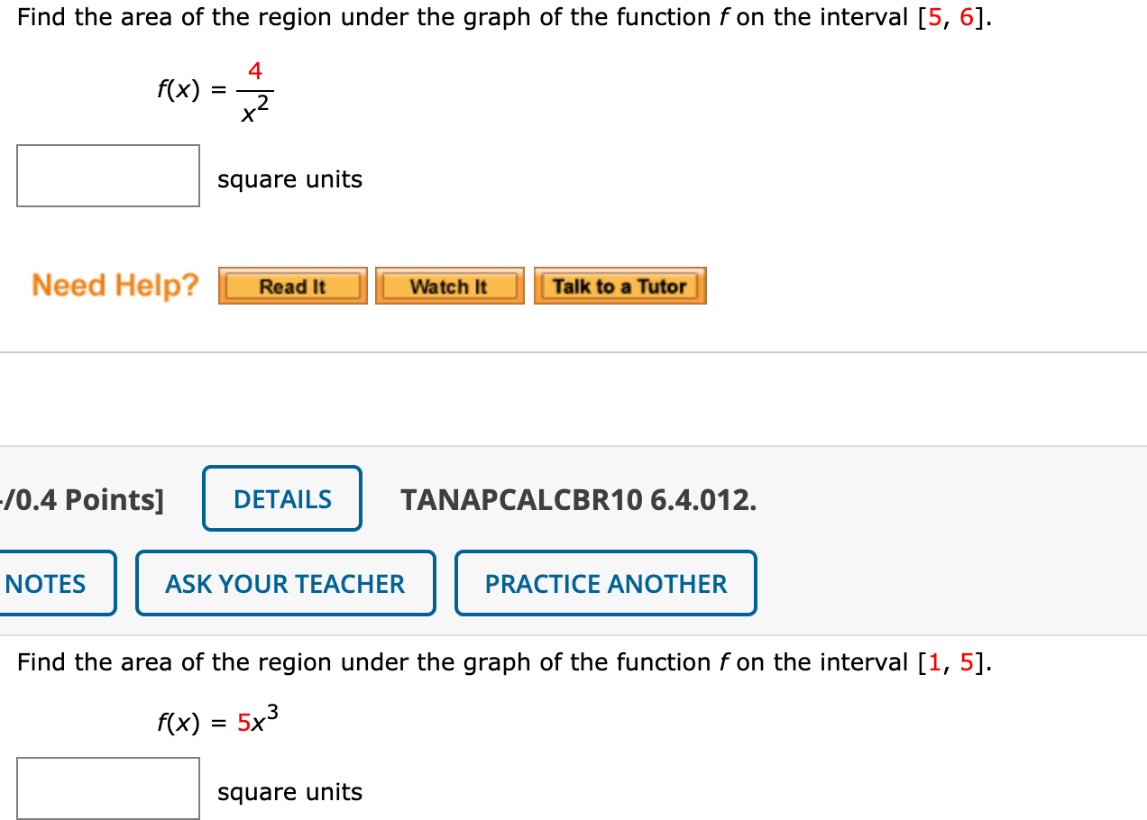 Solved Find the area (in square units) of the region under | Chegg.com