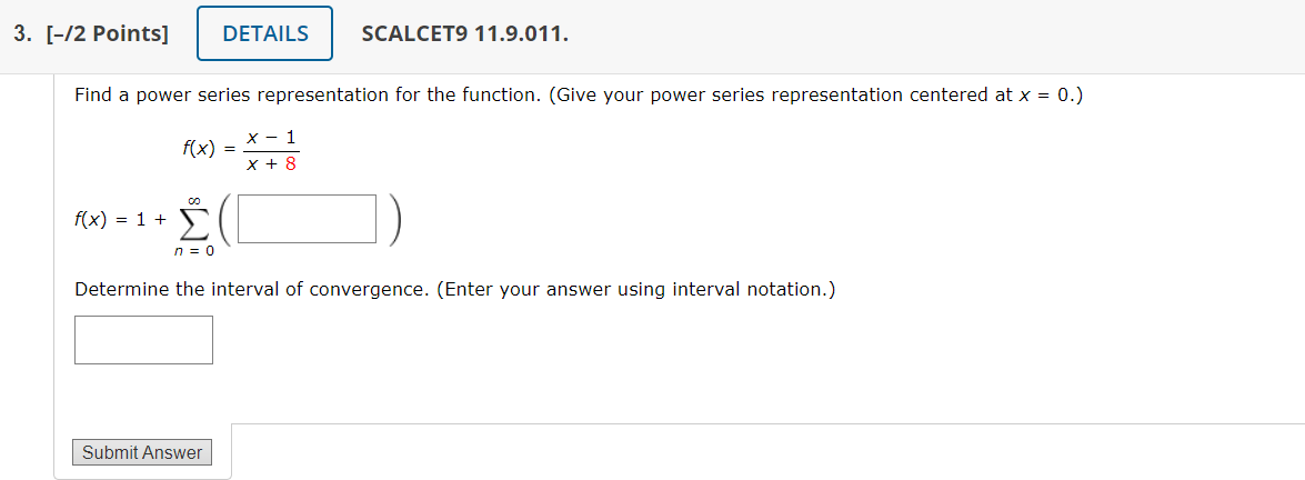 Solved 7. [0/1 Points] DETAILS PREVIOUS ANSWERS SCALCET9 | Chegg.com