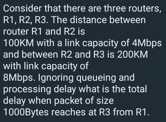 Solved Consider that there are three routers, R1, R2, R3. | Chegg.com
