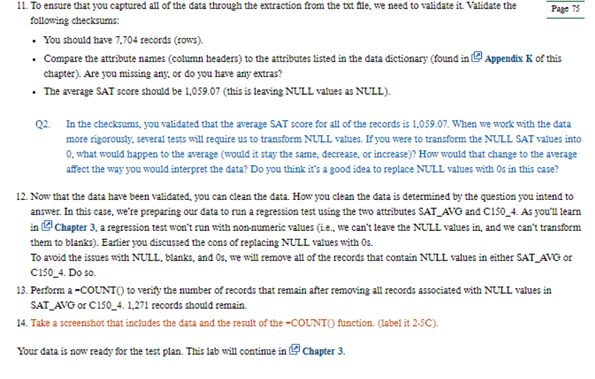 Part 1: Identify the Questions Because this lab is | Chegg.com