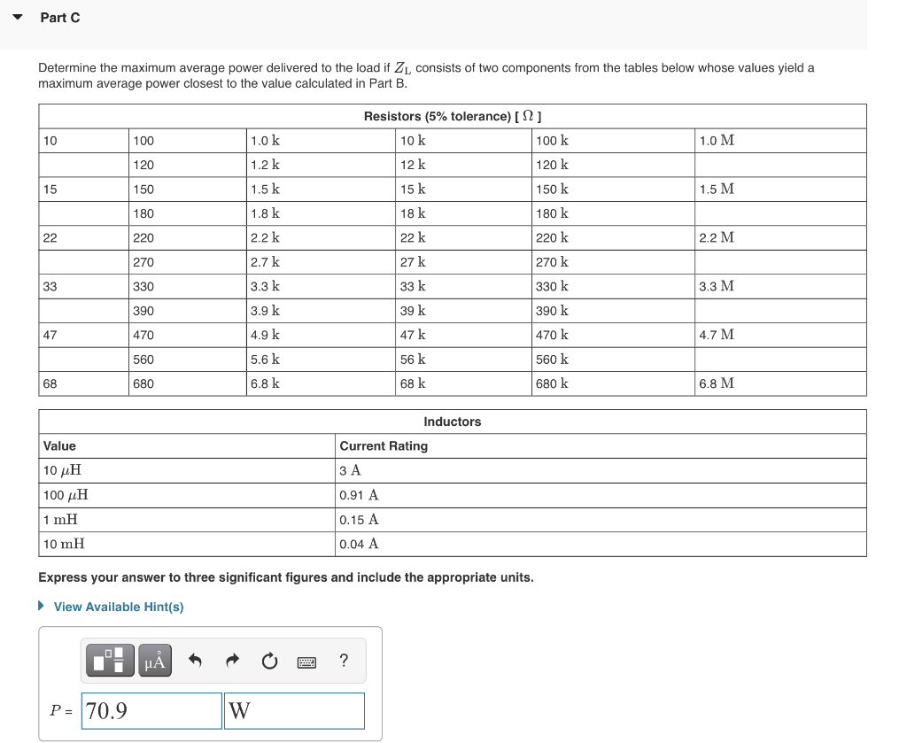 Solved Problem 1 - Part C I will rate, looking for an answer | Chegg.com