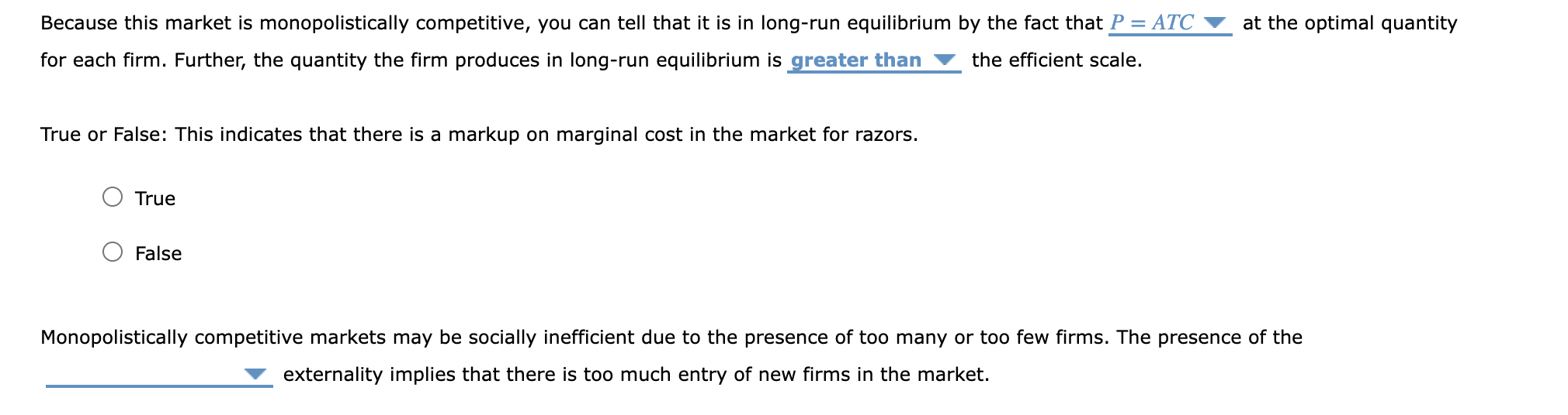 Solved 4. Is monopolistic competition efficient? Suppose | Chegg.com