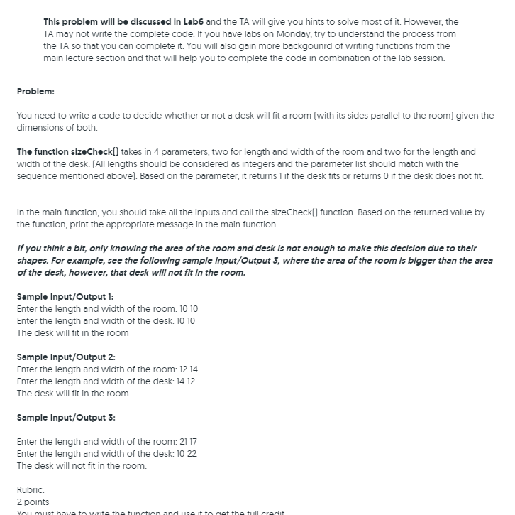 Solved Hello, this is for my intro to programming with C | Chegg.com