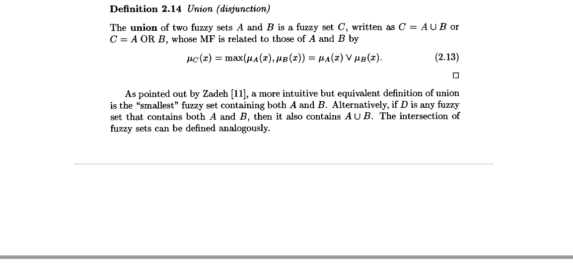 Solved The intersection of two fuzzy sets A and B is a fuzzy | Chegg.com