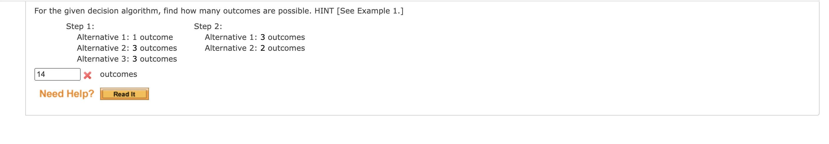 Solved For the given decision algorithm, find how many | Chegg.com