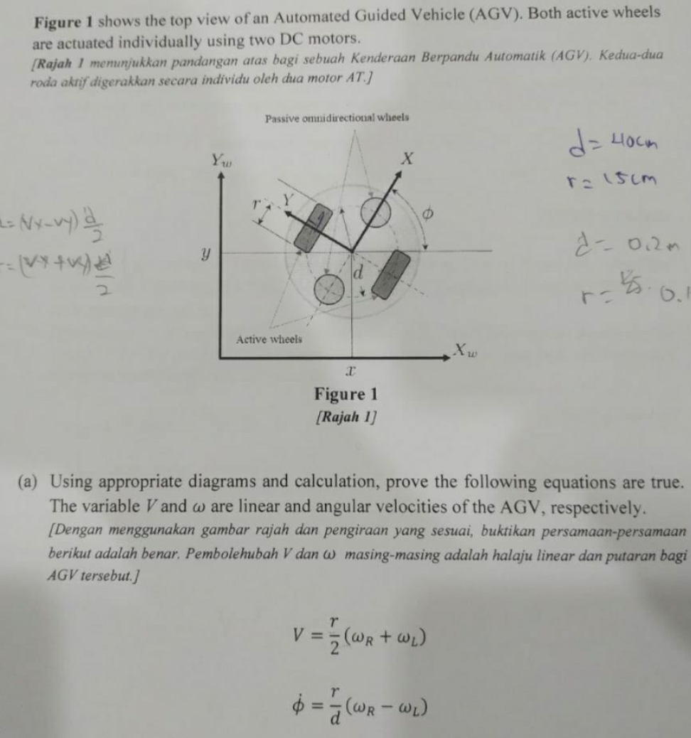Solved Figure 1 shows the top view of an Automated Guided | Chegg.com