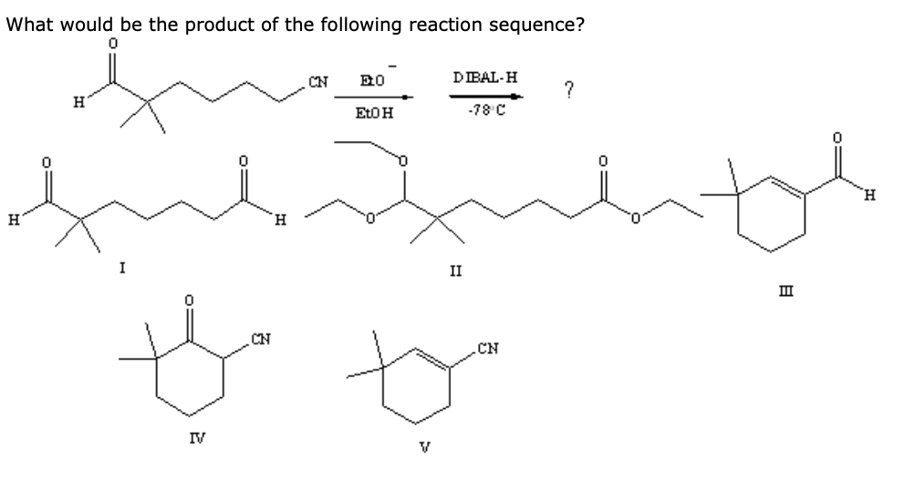 Solved What would be the product of the following reaction | Chegg.com