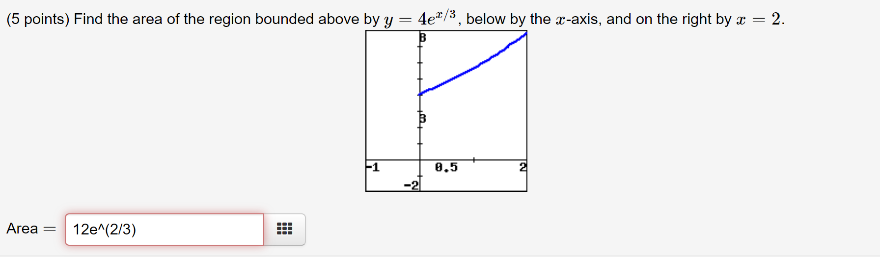 Solved ( 5 ﻿points) ﻿Find the area of the region bounded | Chegg.com