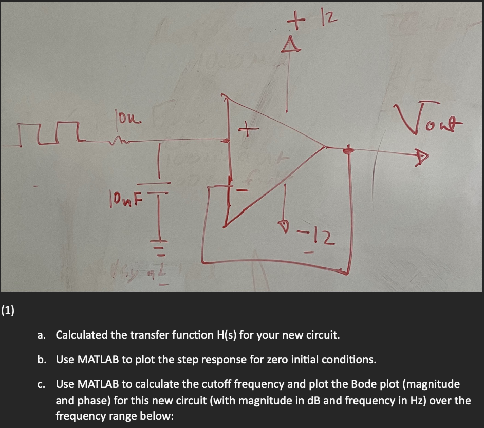 Solved a. Calculated the transfer function H(s) for your new | Chegg.com