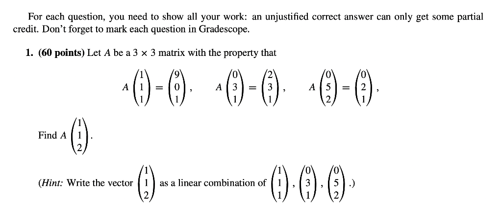 Solved For each question, you need to show all your work: an | Chegg.com