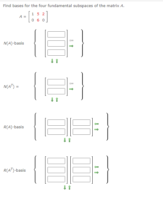 Solved Find bases for the four fundamental subspaces of the | Chegg.com