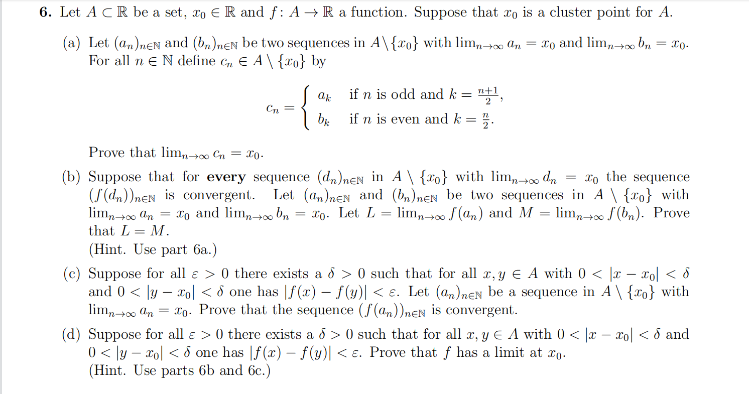Solved Let \\( A \\subset \\mathbb{R} \\) be a set, \\( | Chegg.com