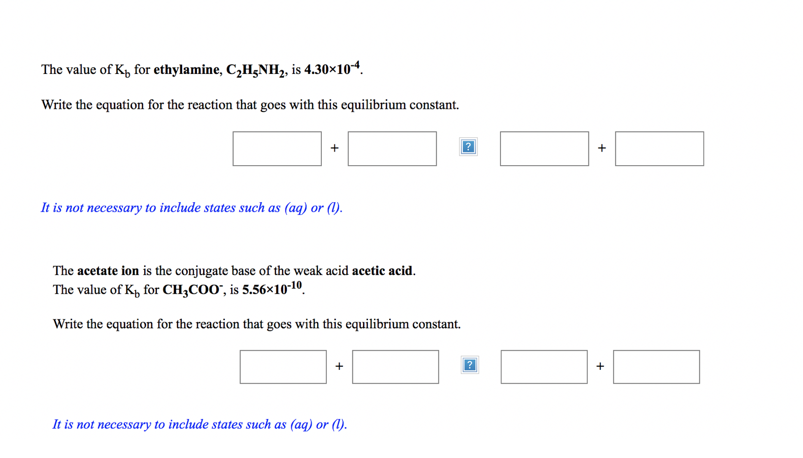 Solved The value of Ky for ethylamine, C2H5NH2, is | Chegg.com
