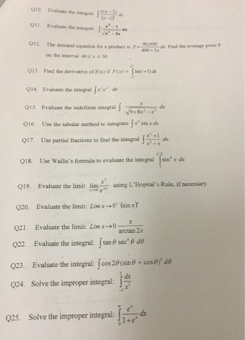 Solved Please Answer All Questions (Q10 - Q22)!!!! | Chegg.com